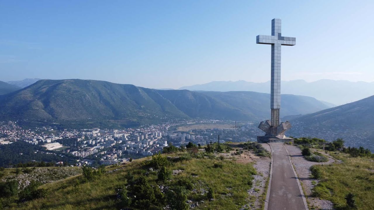 DJI drone scene from the Hum hill above Mostar - YouTube