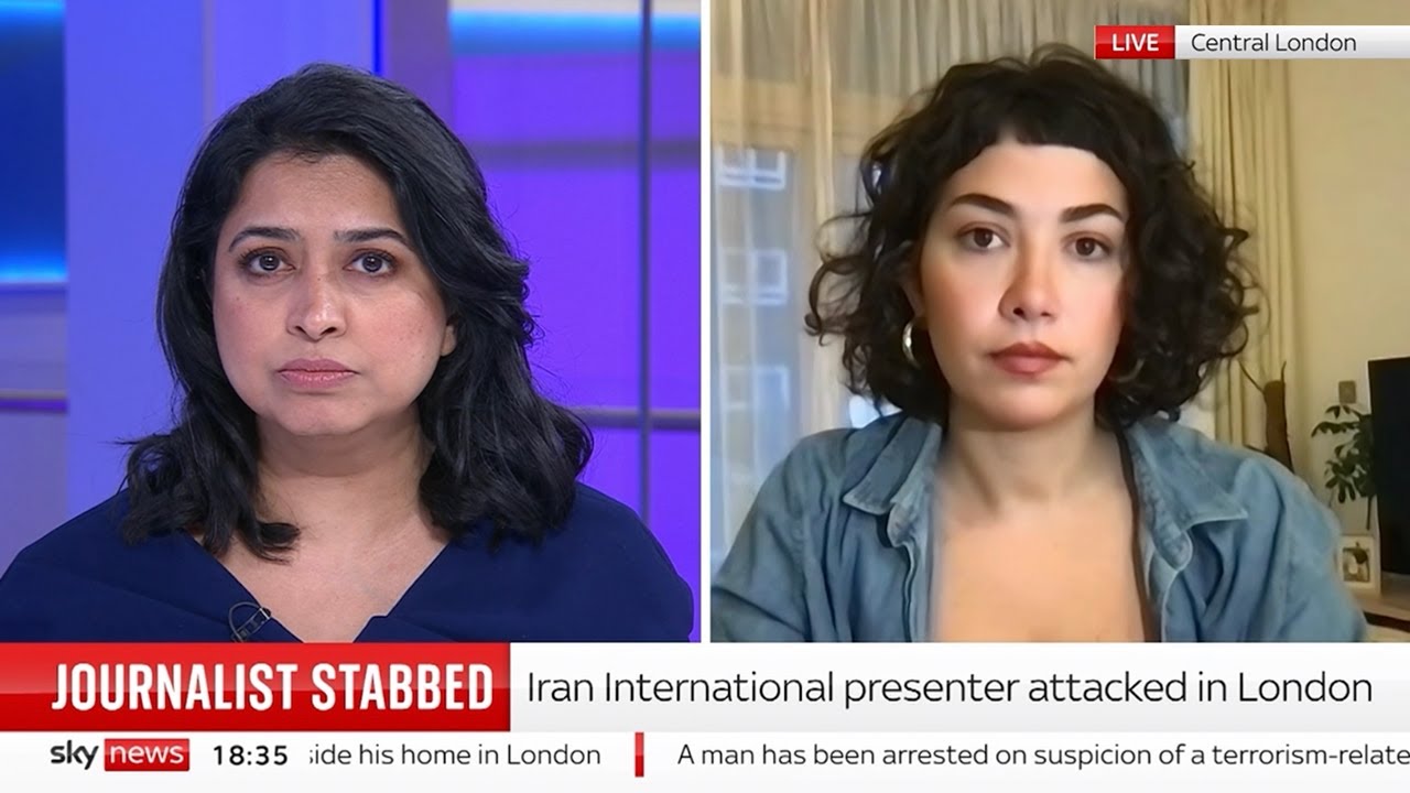 Iranian Journalist Stabbed in London | SKY News | Live TV Interview ...