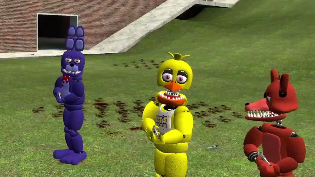 Gmod FNAF | FNAF 1 and FNAF 2 NPC BATTLE! - YouTube