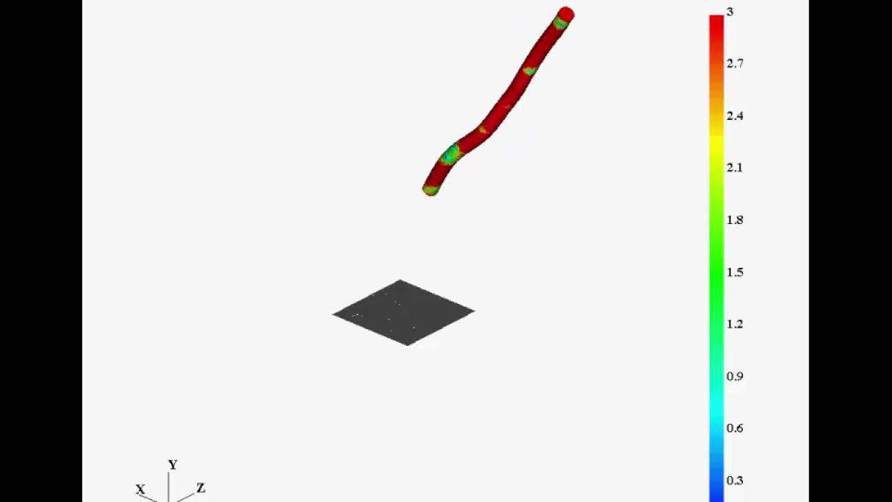 Flexible Rod Demonstration - Rocky DEM - YouTube