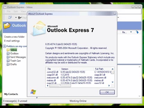 Outlook Express 7, an unfamiliar version of email clients - YouTube