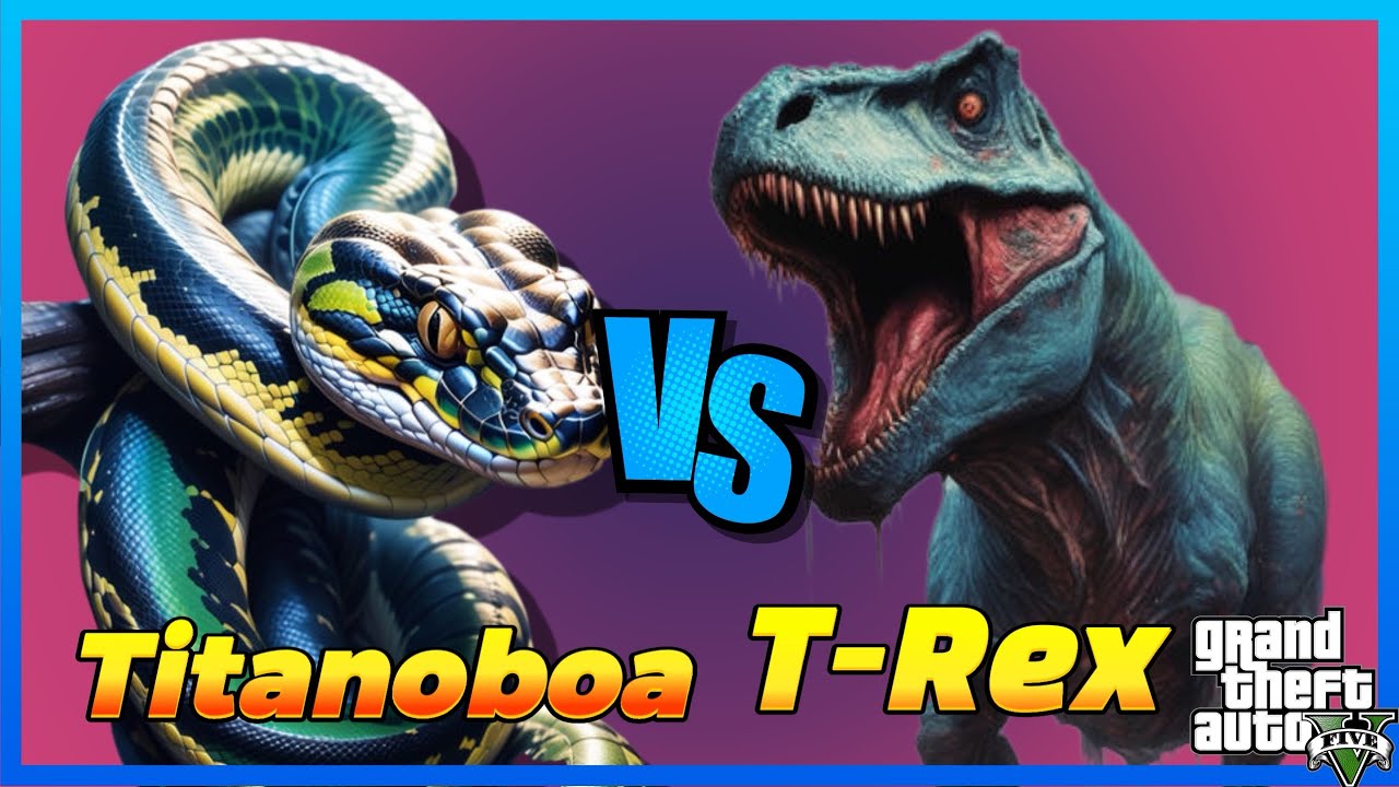 Ultimate Battle: Titanoboa vs. T-Rex - Fight to the Death#titanoboa # ...