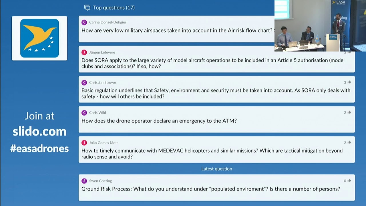 Questions: ‘specific’ category and SORA - UAS Workshop 2018 - YouTube