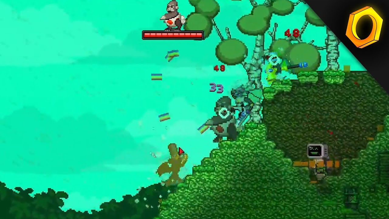 Monkey with diaper shoots rainbows | #Starbound Quick Clips - YouTube