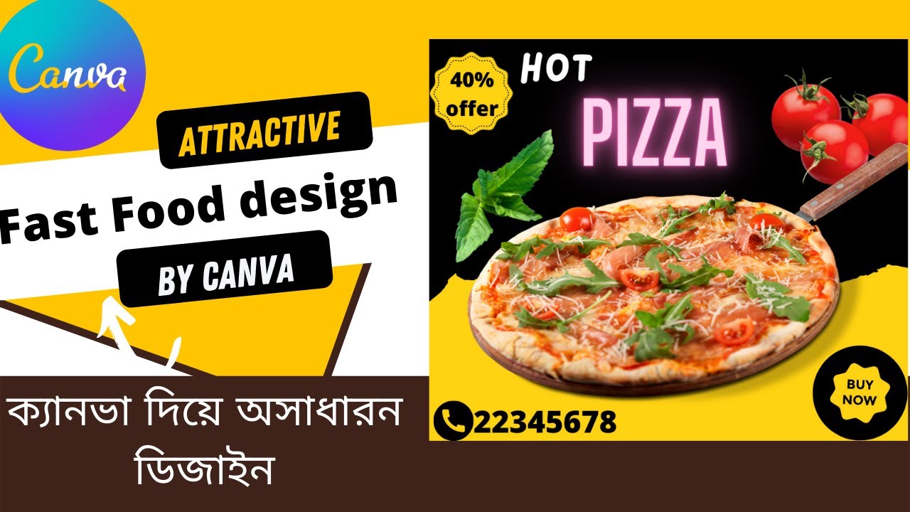 Fast Food Design Concept By Canva ( Pizza-social media post design ...