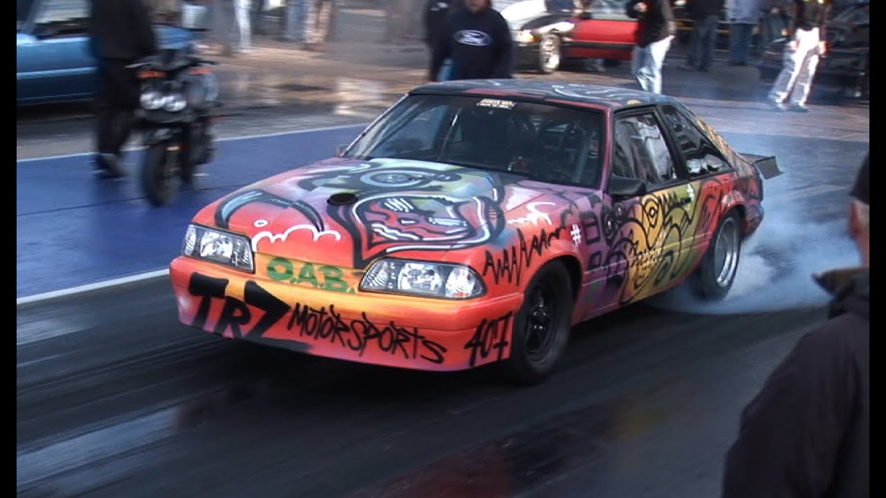 GRAFFITI Turbo Mustang on 275s - YouTube