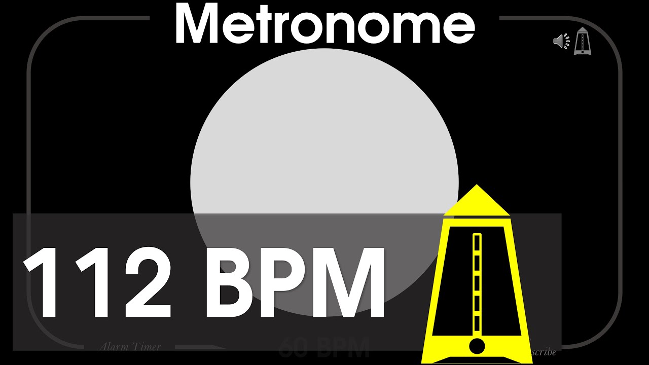 112 BPM Metronome - Allegro - 1080p - TICK and FLASH, Digital, Beats ...