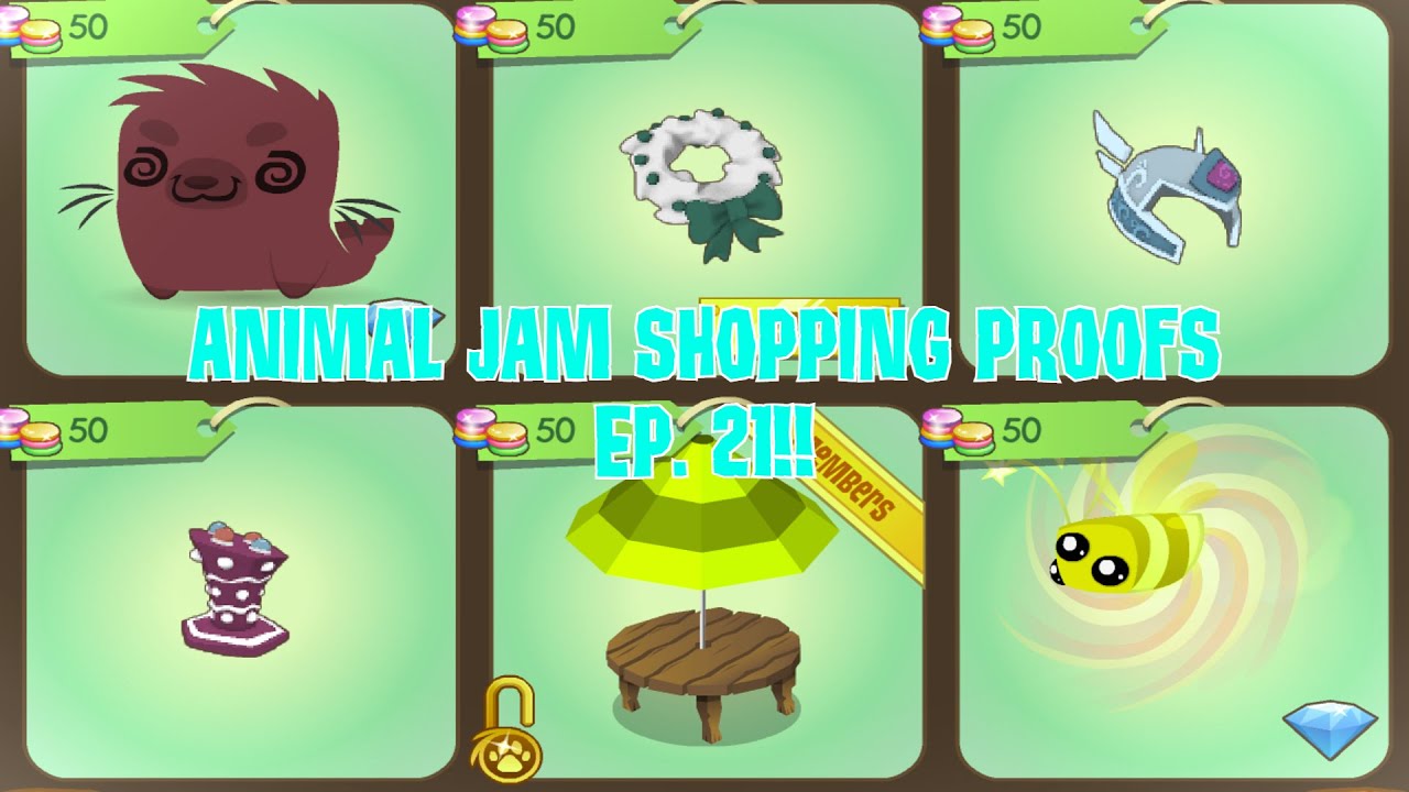 ANIMAL JAM SHOPPING PROOFS EPISODE 21!! - YouTube