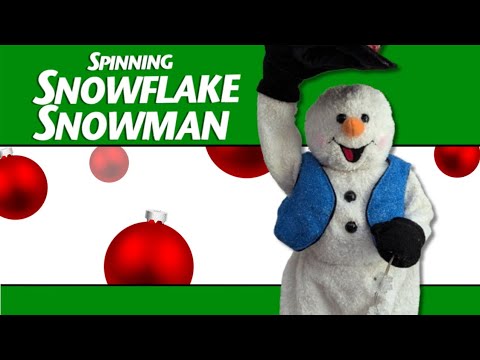 Gemmy Blue Vest Snowflake Spinning Snowman (Restored) (2nd 2003) - YouTube