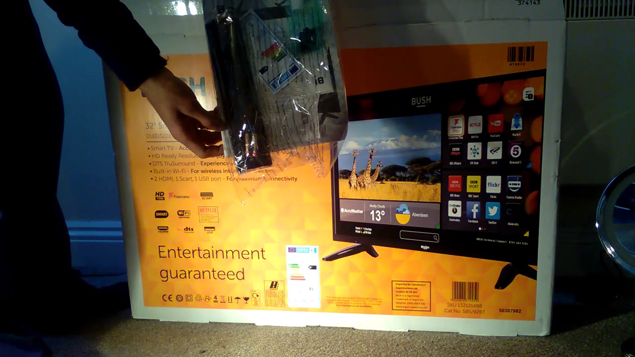 UNBOXING a BUSH 32INCH SMART TV (£170!!) - YouTube