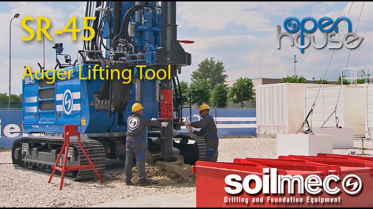 SR-45 CFA with auger lifting tool - YouTube