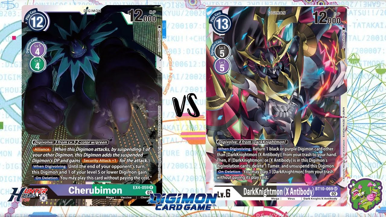 DIGIMON TCG: Cherubimon Alliance (Green) vs DarkKnightmon X (Black ...