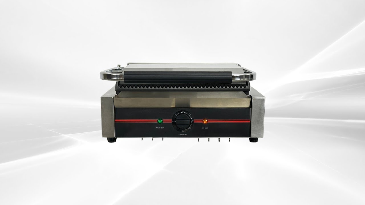 Commercial electric single-head Panini machine platen steak machine ...