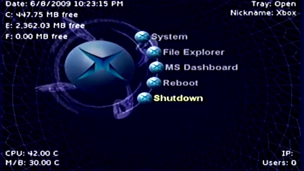 Original Xbox Softmod - X-Scene2 Startup Animations and Dashboard - YouTube