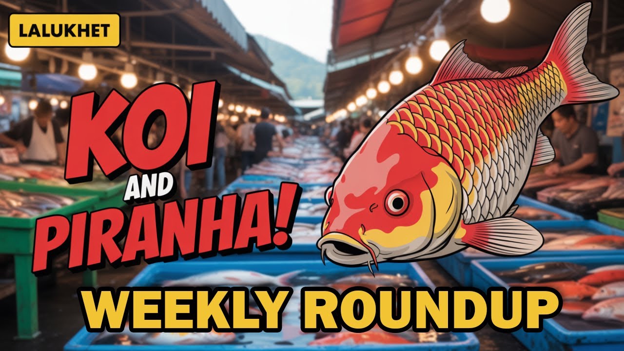 INSANE Lalukhet Fish Market Roundup! Rare Japanese Koi, Piranha ...