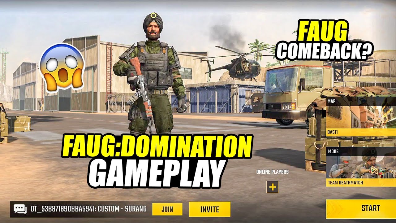 Faug domination gameplay | Faug domination close beta | Faug gameplay ...