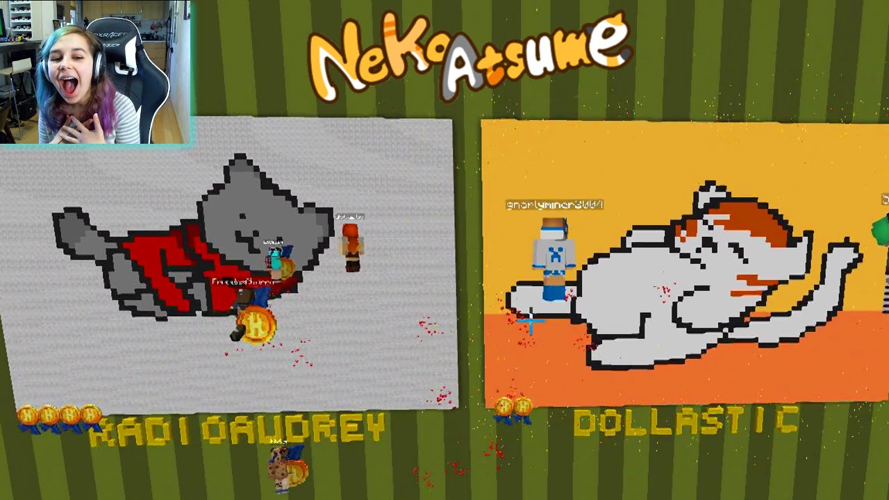 MINECRAFT PIXEL PAINTERS NEKO ATSUME SELFIE | RADIOJH GAMES - YouTube