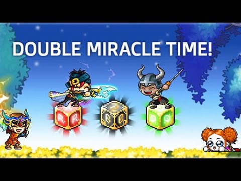 Maplestory Double Miracle Time Cubing!! | 150+ SUPER MIRACLE CUBES ...