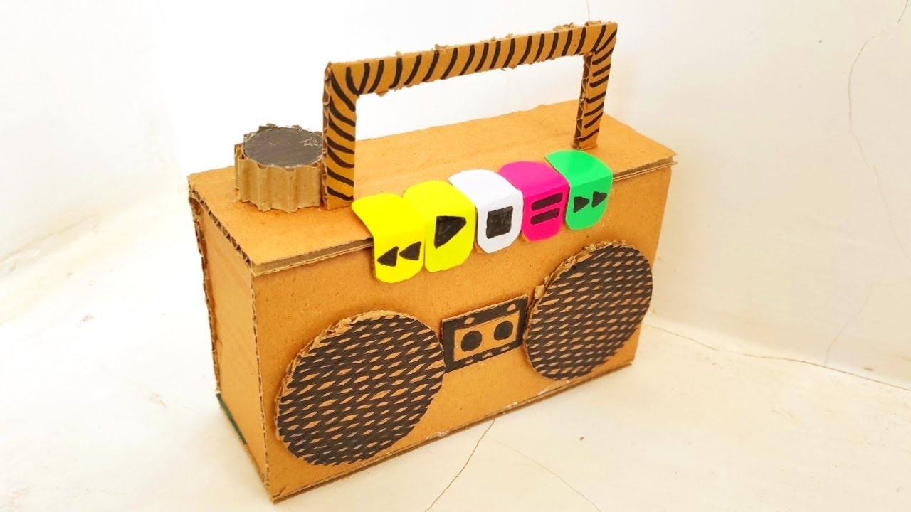How To Make Radio From Cardboard DIY Cardboard Toys | DIY cardboard ...