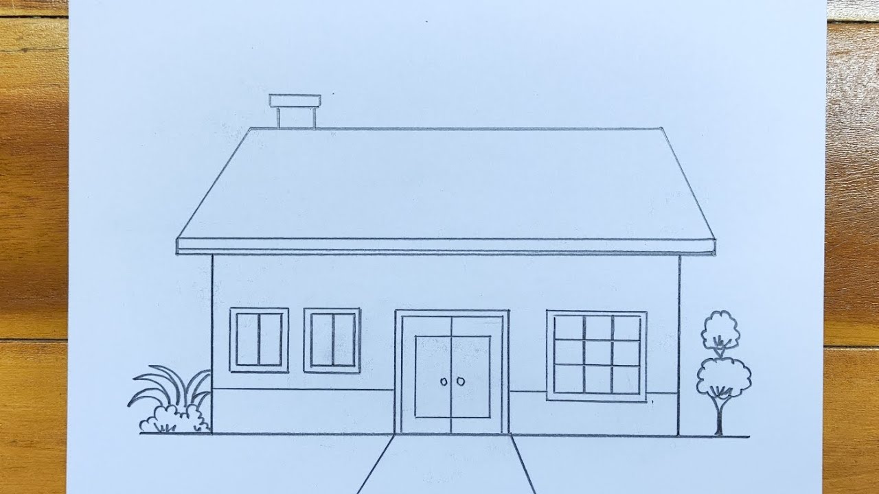 House drawing easy || how to draw a house so easy || Mudah banget ...