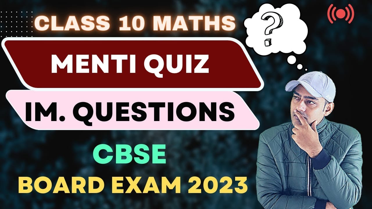 MATHS MENTI IMPORTANT QUESTIONS | LIVE | CBSE | TARGET 2023 - YouTube