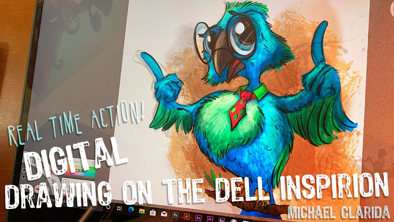Drawing on the Dell Inspiron 7573 using Sketchbook Pro - YouTube