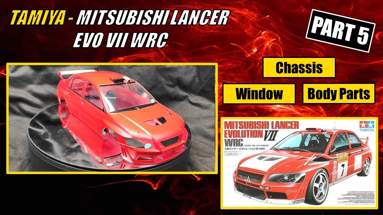 How to build the TAMIYA 1/24 Mitsubishi Lancer Evolution VII Evo 7 WRC ...