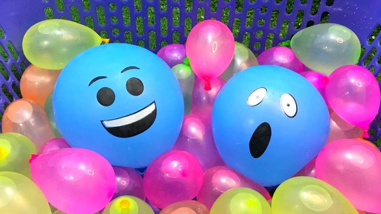 So Cool, Popping Mini Water Balloons and ASMR Colorful Emoji Balloons ...