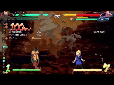 DBFZ Android 16 assit Android 21 extension combos - YouTube