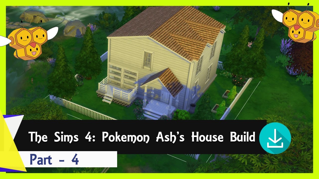 The Sims 4: Pokemon House build Part 4 [Finished] - YouTube