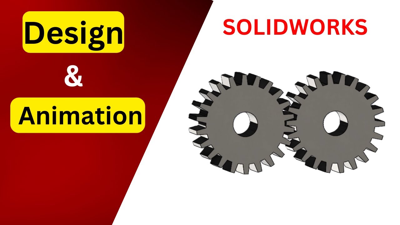 How to make Gear teeth & Animation in Solidworks - YouTube