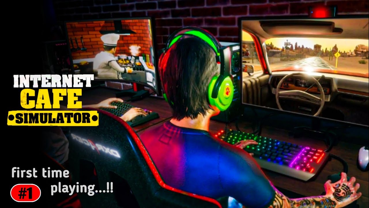 first time playing internet Gamer cafe simulator😇||game cafe||android ...