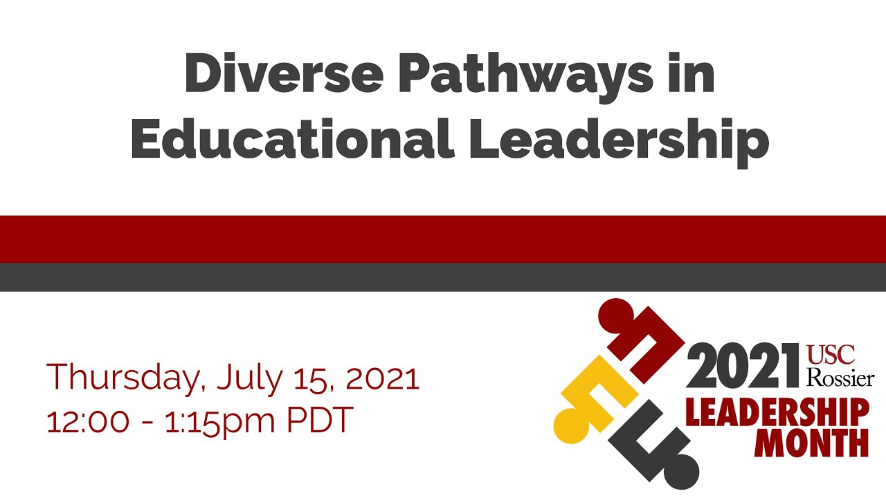 Diverse Pathways in Educational Leadership - YouTube