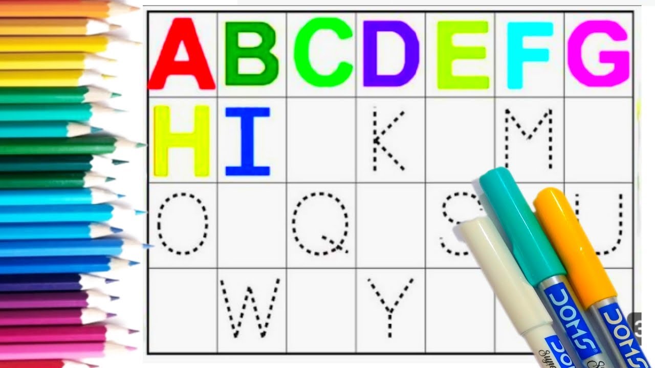 A for apple b for ball capital alphabet phonics for kids abcd video ...