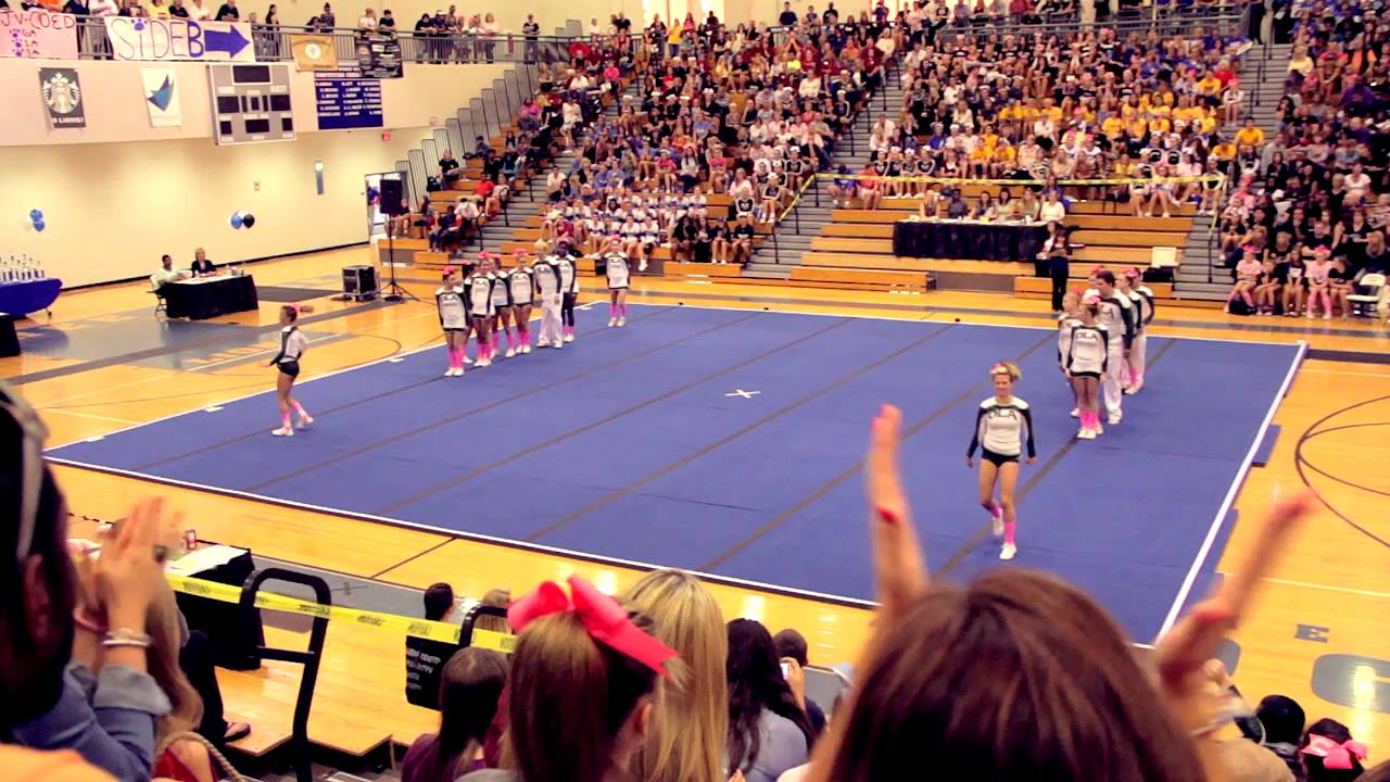 Ola Varsity Coed Cheer competition at Peachtree Ridge 10-12-13 - YouTube