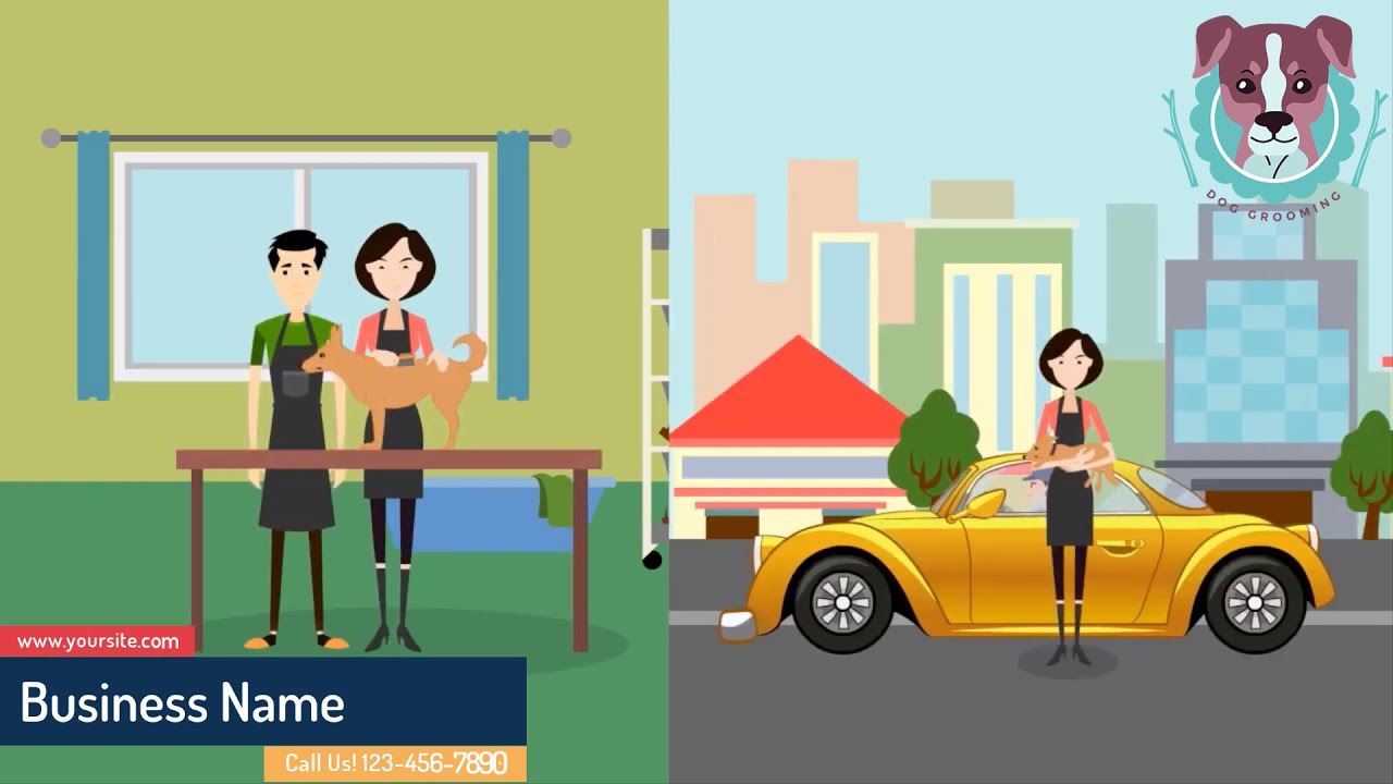 Dog Grooming 2D Animated Promo Video 2 - YouTube