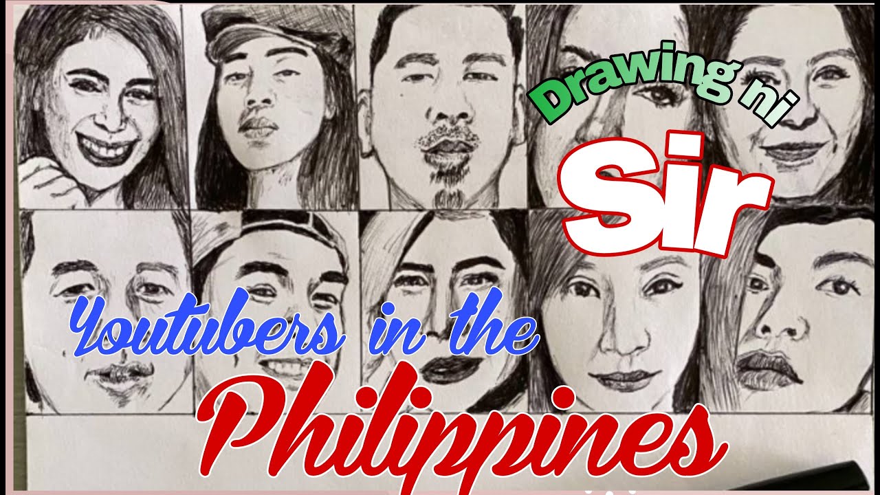 Youtubers in the Philippines #drawing #howtodraw #freehandsketch - YouTube