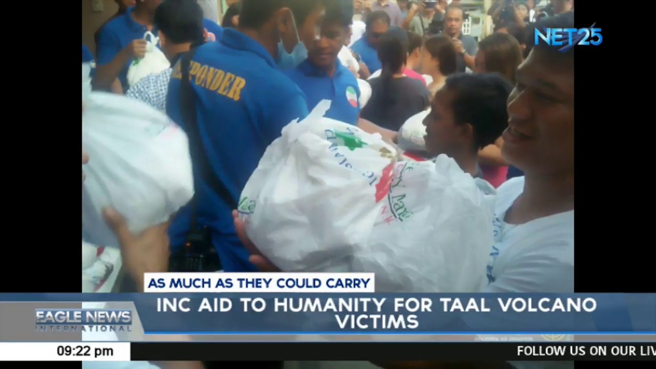 INC holds Aid to Humanity for Taal Volcano victims - YouTube