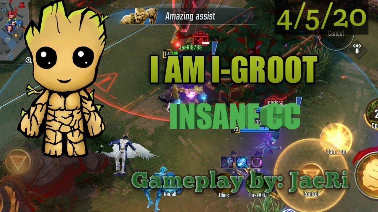 Marvel Super War: Groot Gameplay (First-time recorded Gameplay) - YouTube