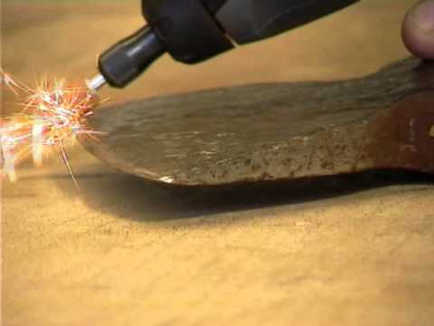 Example of use of Aluminium Oxide Grinding Stones - YouTube