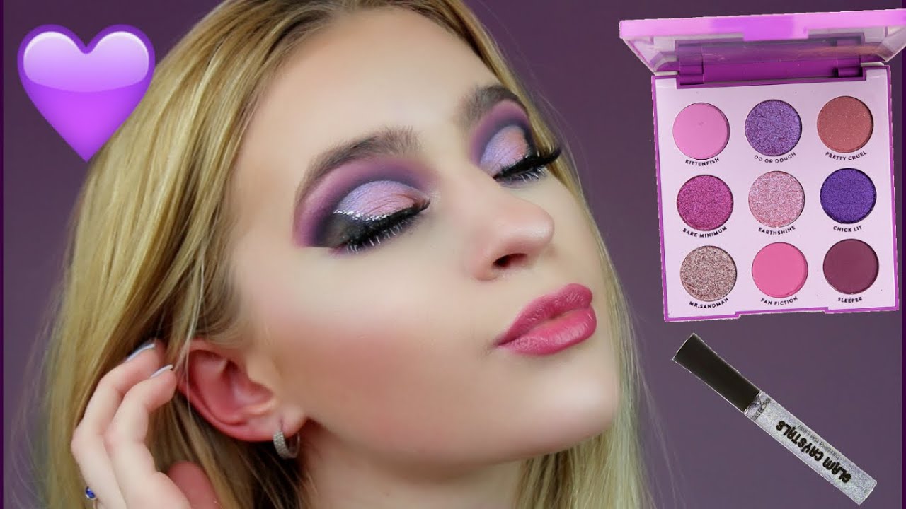 Full Glam Purple Cut Crease Tutorial! - YouTube