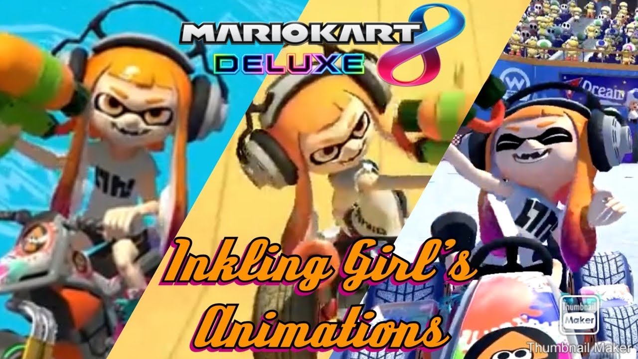 Mario Kart 8 Deluxe - Inkling Girl's Animations - YouTube