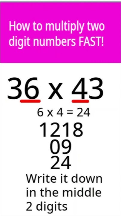 How to multiply 2 digit numbers FAST! - YouTube