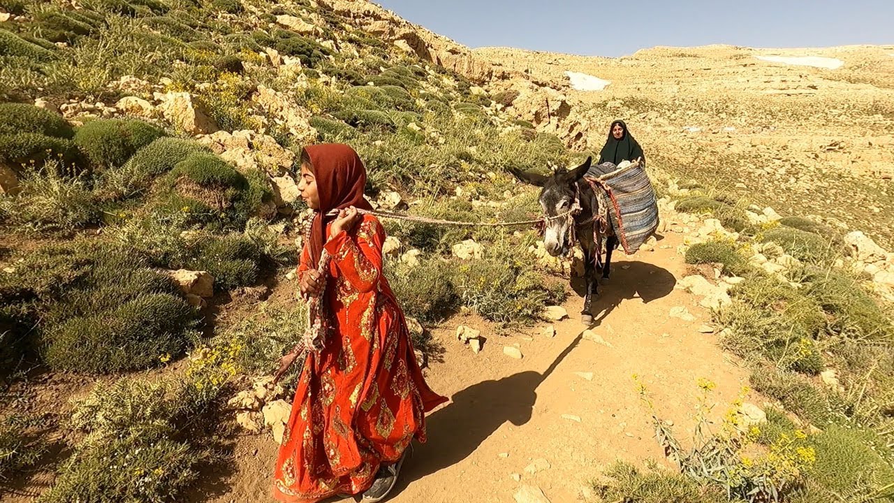 Bringing Water from the Spring _the village & nomadic lifestyle of Iran ...