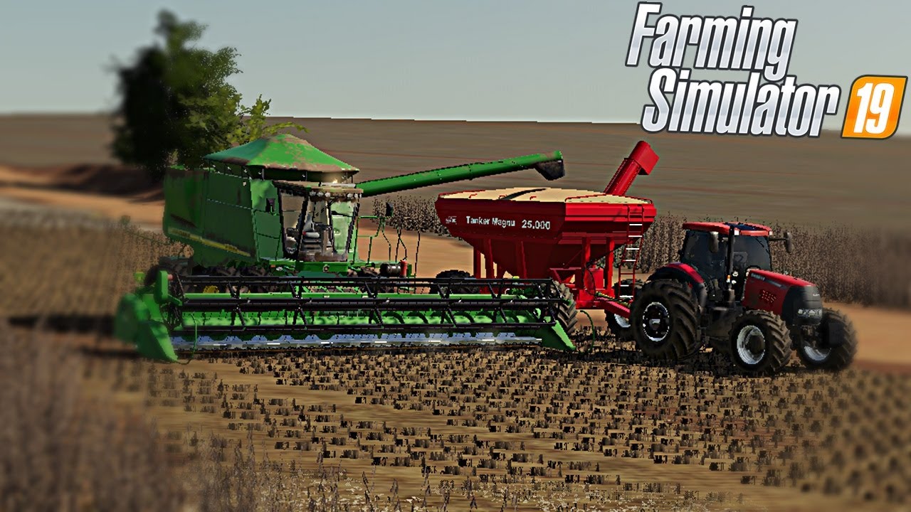 FS19 - John Deere STS 9750 & NH CR 9080 na colheita da soja - Faz ...