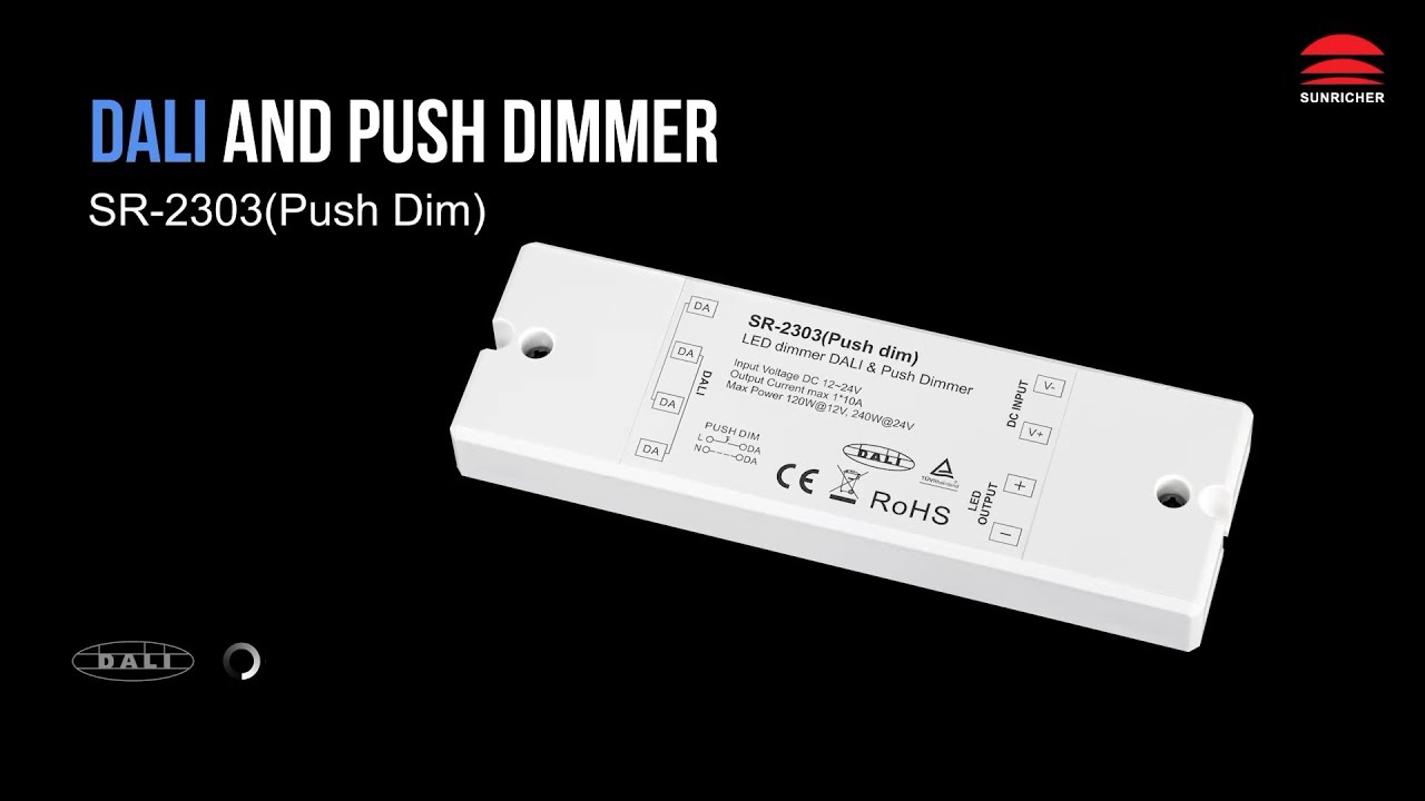 DALI & Push Dimmer_SR-2303(Push Dim) - YouTube