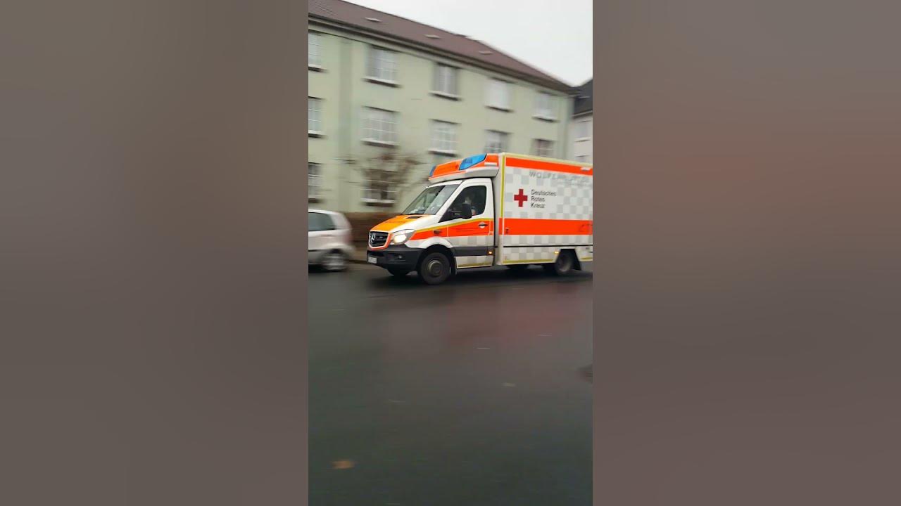 [Rastante Einsatzfahrt] RTW des DRK Wolfenbüttel auf Alarmfahrt - YouTube