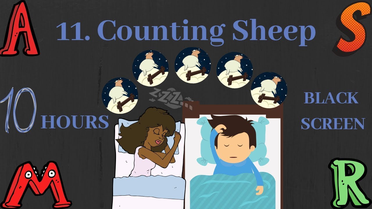 Counting Sheep Sounds for Sleeping and Relaxation - 10 hour Black ...