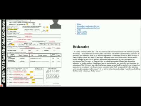 How to fill KU online admission form - YouTube