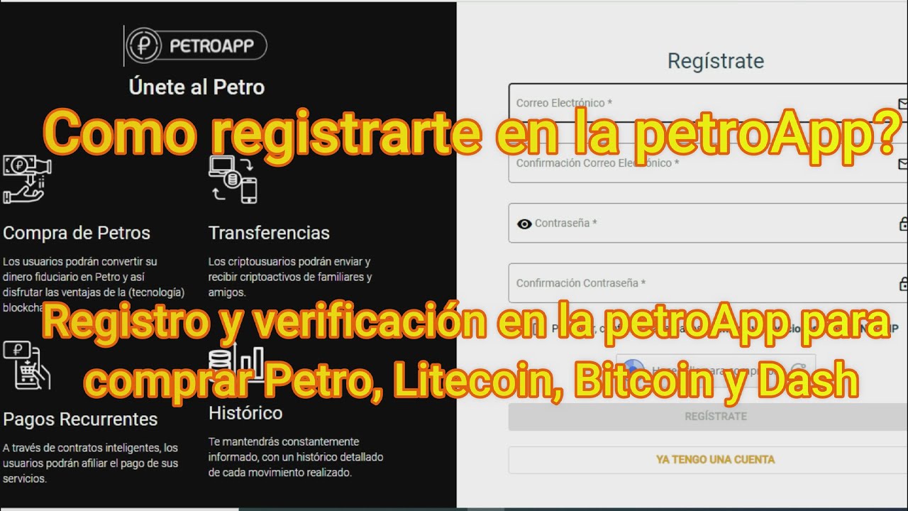 💹💱Como registrarte en la petroApp?💲Registro y verificación petroApp💰 ...